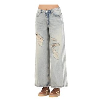adidas Femme, Jeans, Bleu, Taille: W25 Loose Denim Destressed