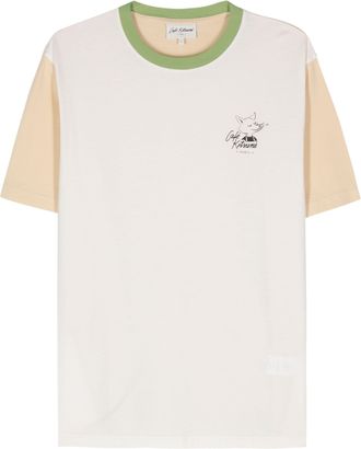 Maison Kitsuné Tee-shirt Relax Colorblock Cafe Kitsune Spcksmu00101