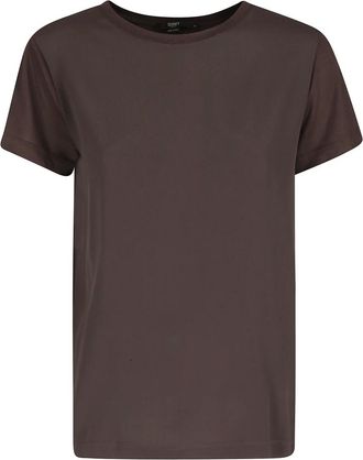 Seventy Femme, Tops, Brun, Taille: 36 FR T-Shirt Col Rond