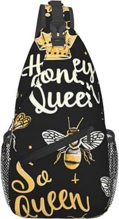 Generic Crown Bee Sac &agrave; bandouli&egrave;re de voyage pour homme Sac &agrave; dos de randonn&eacute;e