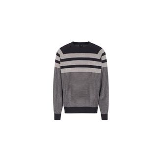 A|X Armani Exchange Gestreifter Rundhalsausschnitt Pullover - - Knitwear - Herren - Blau - M