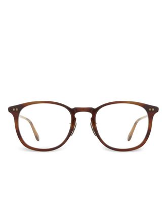 Garrett Leight lunettes de vue Kinney à monture ronde - Marron