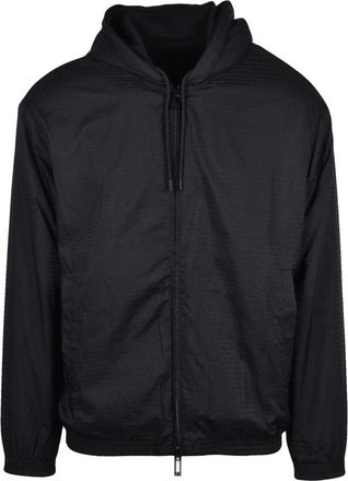 Emporio Armani Homme, Vestes, Noir, Taille: M Felpagiubbotto zip