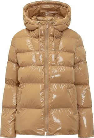 Pinko Pinko, Femme, Vestes, Brun, Taille: 42 FR Doudoune &agrave; Capuche en Nylon Cristal