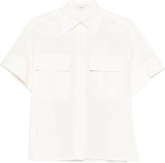 Joseph Femme, Blouses et Chemises, Blanc, Taille: 34 FR Justo Cotton Poplin Shirt