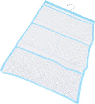 Garneck Fächer Duschorganizer Netz Aufbewahrungstasche mit Einzelhaken Platzsparend Schnell Trocknend Badezimmer Zubehör zur Shampoo und Kosmetik Organisation