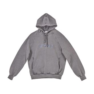 Sunnei Graue Doppel-Hoodie mit Logo-Stickerei - - Sweatshirts & Hoodies - Herren - Grau - M