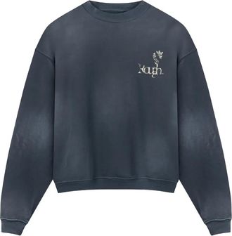 Rough. Sweatshirt mit Blumen-Print - Blau