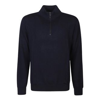 Michael Kors Core Merino Half Zip Pullover - - Sweatshirts & Hoodies - Herren - Blau - M