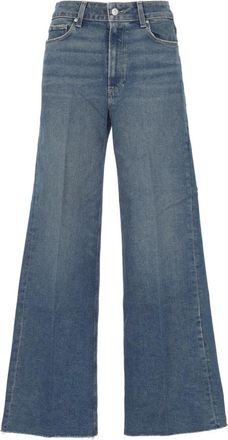 Paige jean court à franges - Bleu