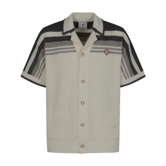 Casablanca Crochet Shirt - - Shirts - Herren - Wei&szlig; - XL