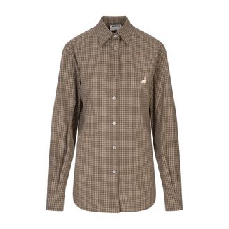 Moschino Femme, Blouses et Chemises, Brun, Taille: 36 FR Marron Vêtements Femme en Coton