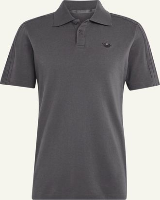 adidas Originals Adidas Originals Piqu&eacute;-Poloshirt 3-Streifen schwarz