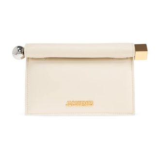 Jacquemus Small Rond Carr&eacute; Clutch - - Bags - Damen - Beige - ONE SIZE