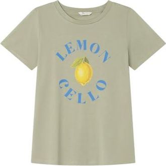 Springfield Frqs Camiseta Frutas Tricot, Vert Gazon, L Femme