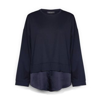 Elena Miro Damen, Sweatshirts & Hoodies, Blau, 2XLGr&ouml;&szlig;e