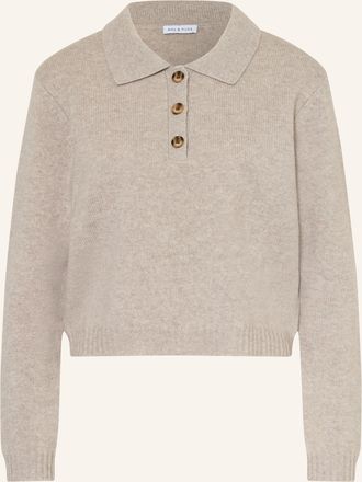 Mrs & Hugs Mrs & Hugs Strick-Poloshirt Mit Cashmere weiss