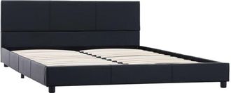 vidaXL Cadre de lit Noir Similicuir 160x200 cm Vidaxl