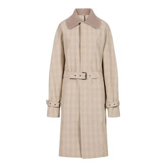 Iceberg Femme, Manteaux, Beige, Taille: 36 FR Manteau &agrave; Carreaux Coupe Confort
