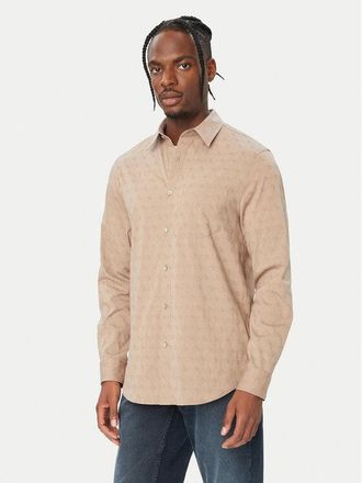 Guess Hemd M6GH18 W1713 Braun Regular Fit