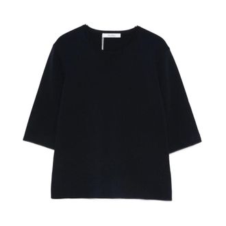 Max Mara Femme, Pulls, Bleu, Taille: 42 FR Pull ras du cou en cr&ecirc;pe de viscose