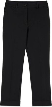 Oltre Femme, Pantalons, Noir, Taille: 44 FR Pantalon cropped en cr&ecirc;pe