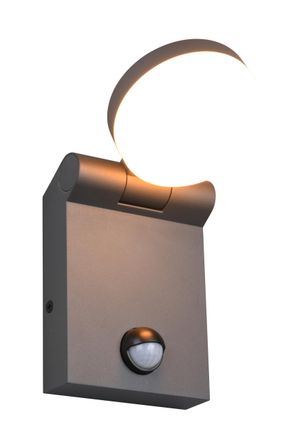 Trio Leuchten LED Außen Wandleuchte Adour 245569142, Aluminium Druckguss Anthrazit, Schirm Acryl Weiß, inkl. 7.5 Watt LED, Farbwechsel, Bewegungssensor