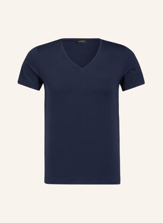 Hanro V-Shirt Cotton Superior blau