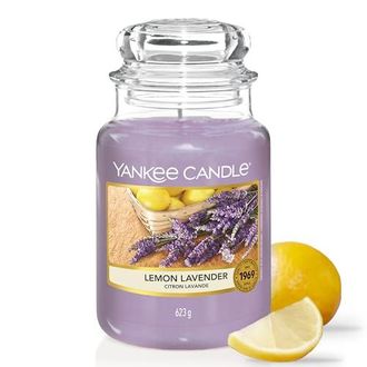 Yankee Candle Company gro&szlig;e Duftkerze im Glas | lemon Lavender | Kerze mit langer Brenndauer bis zu 150 Stunden | Perfekte Geschenke f&uuml;r Frauen