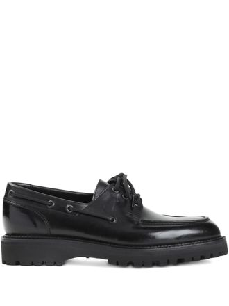 John Lobb chaussures bateau en cuir Tide à lacets - Noir