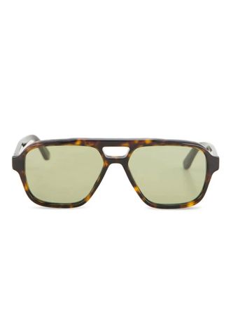 Retro Superfuture lunettes de soleil &agrave; monture g&eacute;om&eacute;trique - Marron