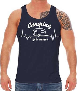 Spass Kostet Herren Tanktop Trägershirt Camping sprüche Motive Camper unterhemden