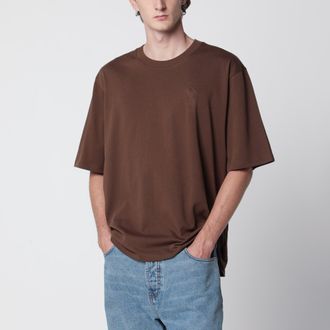 Ami Schokoladenbraunes Ami De Coeur T-Shirt
