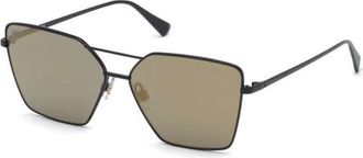 Web Eyewear Femme, Accessoires, Noir, Taille: ONE Size Lunettes de soleil aviateur &agrave; monture m&eacute;tallique