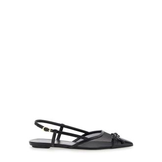 Stuart Weitzman Femme, Chaussures, Noir, Taille: 39 EU Ballerines noires &agrave; bout pointu slingback