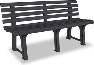 vidaXL Vidaxl - Banc de jardin 145,5 cm plastique anthracite