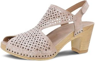 Dansko Teagan Sandales l gantes bout ouvert pour femme Cuirs de qualit avec d tails d coup s au laser et talon pour un look chic tout au long de la journ e S