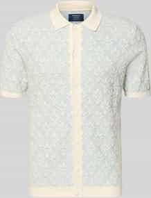 Mc Neal Strickshirt mit Polokragen und durchgehender Knopfleiste