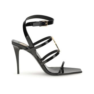 Saint Laurent Cassandra Lackleder Sandalen - - Shoes - Damen - Schwarzk - 39 1/2 EU