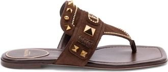 Valentino Garavani Femme, Chaussures, Brun, Taille: 38 EU Plaster Caster Thong Sandales