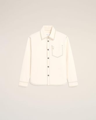 Ami Surchemise Blanche Ami De Coeur En Coton Blanc - XS - Homme