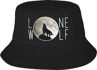 Generic Chapeau De Seau Loup Solitaire Au Clair De Lune Chapeaux De Soleil De Plage Pliable Respirant Bonnet De Soleil, pour De P&ecirc;che, Sports, La Randonn&eacute;e, 5