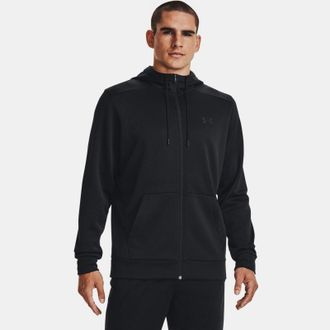 Under Armour Armour Fleece Hoodie mit durchgehendem Zip f&uuml;r Herren Schwarz / Schwarz XXL