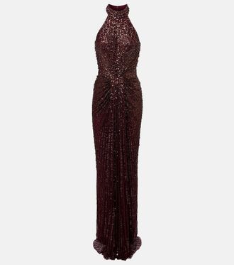 Jenny Packham Robe longue Whisper &agrave; ornements