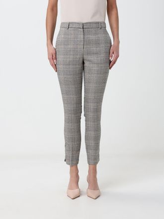 Hanita Pantalon court slim en jersey Prince de Galles &agrave; taille moyenne