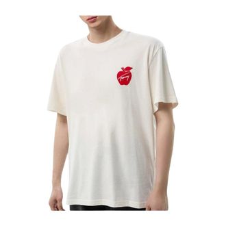 Tommy Hilfiger Homme, Tops, Blanc, Taille: L T-shirt World Tour