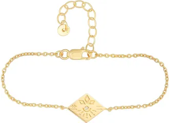 Cai Armband 925 Sterling Silber Topas Tattoo Motiv Raute