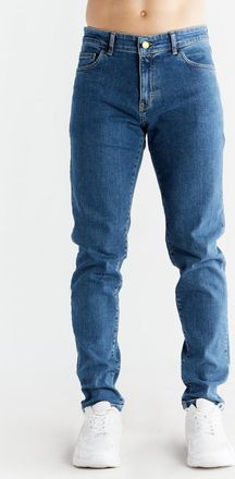 Evermind Herren vegan Jeans Slim Fit Lapis Blau