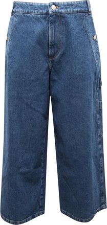 Kenzo Pantalon Denim Culotte Court - Femme - Jeans - Bleu - Taille: 44 FR