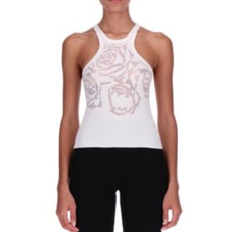 Ermanno Scervino Geripptes Tanktop - - Tops - Damen - Wei&szlig; - M
